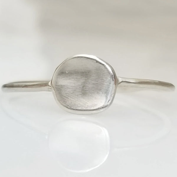 Lily Pad Ring in recycled 14K White Gold size medium– Ruby Pierce Jewelry